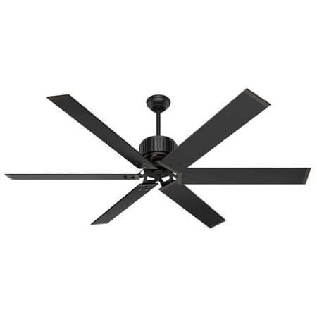 Hunter 72" HFC Matte Black Ceiling Fan with Wall Control - Walmart.com ...