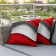 Abstract Red Outdoor Waterproof Throw Pillow Covers Set of 2, 20"x20 ...