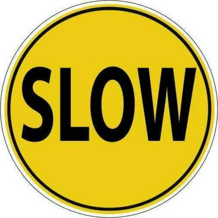 2" Slow Down Round Caution Road Sign Vinyl Sticker | Walmart Canada
