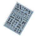 Black Cool Chinese Characters Different Scales Model Kit Stickers for ...