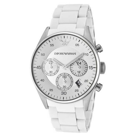 Emporio Armani Men's Quartz Analog White Dial Stainless Steel 50m Watch ...