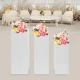 Peakora 3 PCS White Display Pedestal Stands, Square Tall Pedestal ...