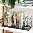 Expandable Pan Organizer Rack, 10 Adjustable Compartments, Black ...