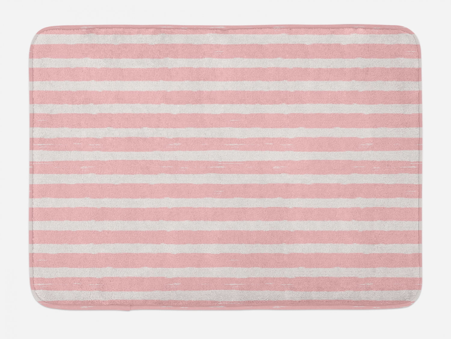Kids Bath Mat, Paint Brushstrokes in Horizontal Direction Pastel Color ...
