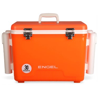 ENGEL 30 Qt Leak-Proof Insulated Ice Chest Fishing Box, Heavy-Duty ...