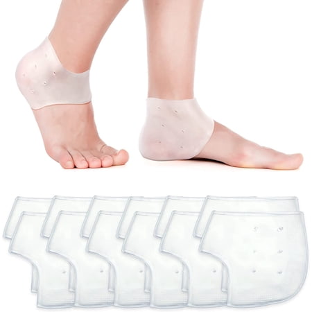Silicone Heel Protector, Heel Cushion, Heel Pads,Gel Heel Cups(6 Paies ...
