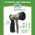 Expert Gardener 7-Pattern Metal Front Trigger Hose Watering Nozzle with ...