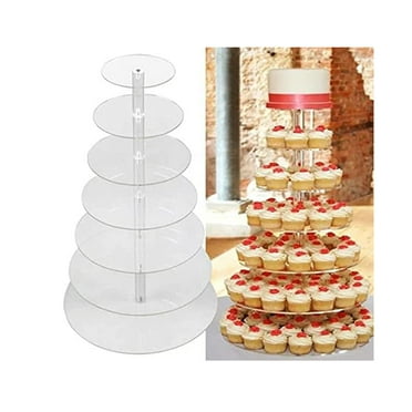 BalsaCircle 29" Clear 12 Arm Tiered Round Acrylic Cupcake Holder ...
