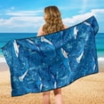 Bulopur Blue Shark Front Car Seat Towel Cute Breathable Car Seat Sweat ...