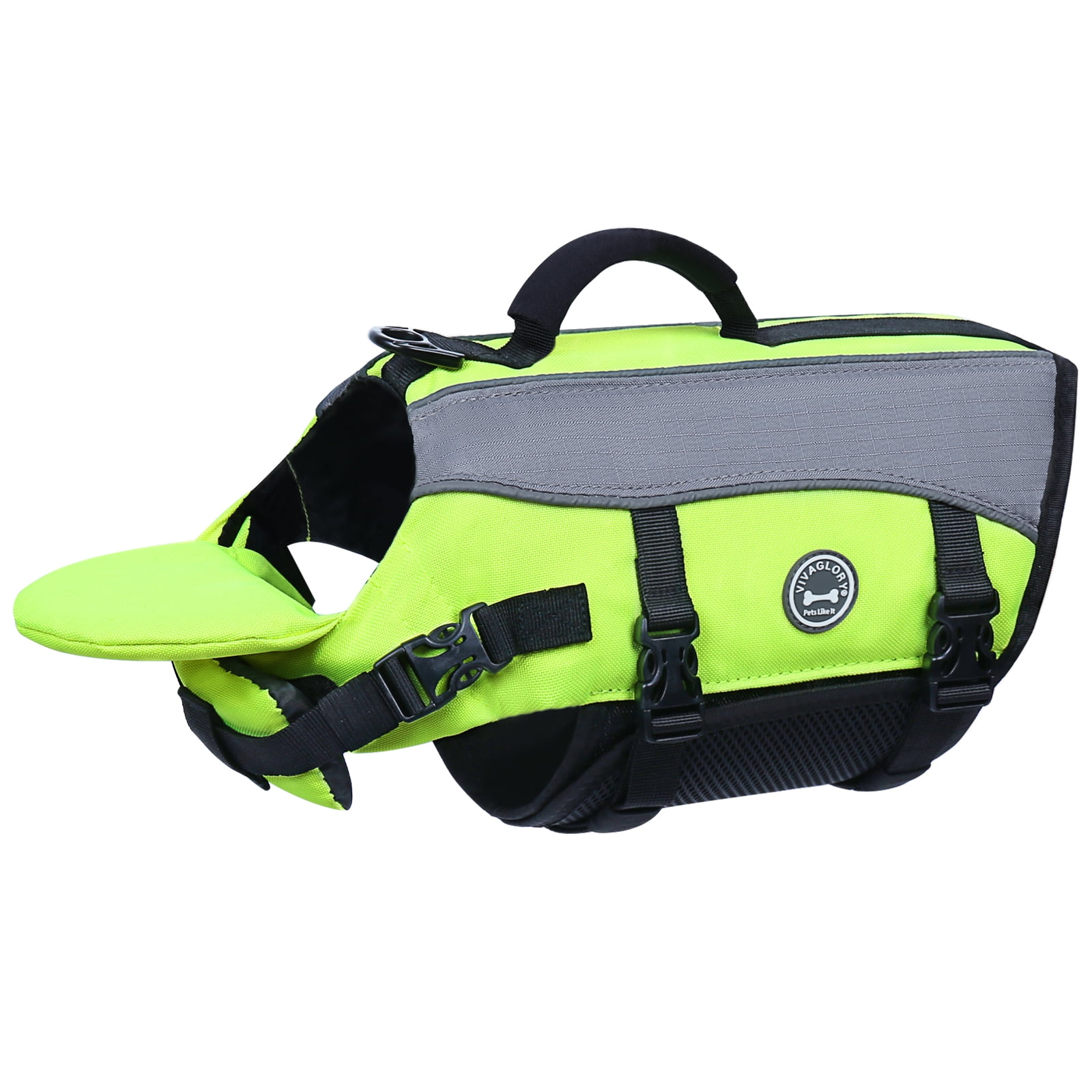 VIVAGLORY Dog Life Jacket Vest for Swimming, with Front Float, Bright ...
