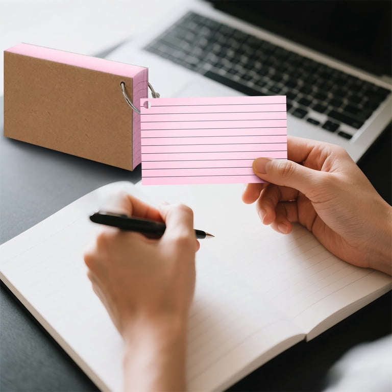 Colored Index Cards with Binder Rings Double Sided Lined Heavyweight ...