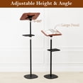 IAJXWI Floor Book Stand for Reading, Adjustment Height Wood Standing ...