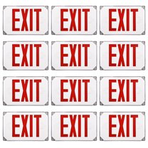 LEONLITE 12-Pack Wet Location LED Exit Sign, Weatherproof Outdoor ...