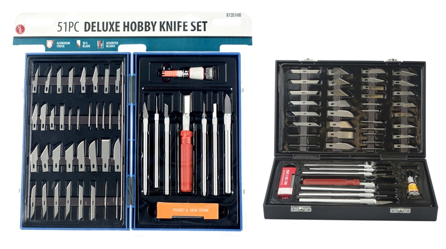 51Pc Deluxe Hobby Knife Set in Plastic Storage Box - Walmart.com