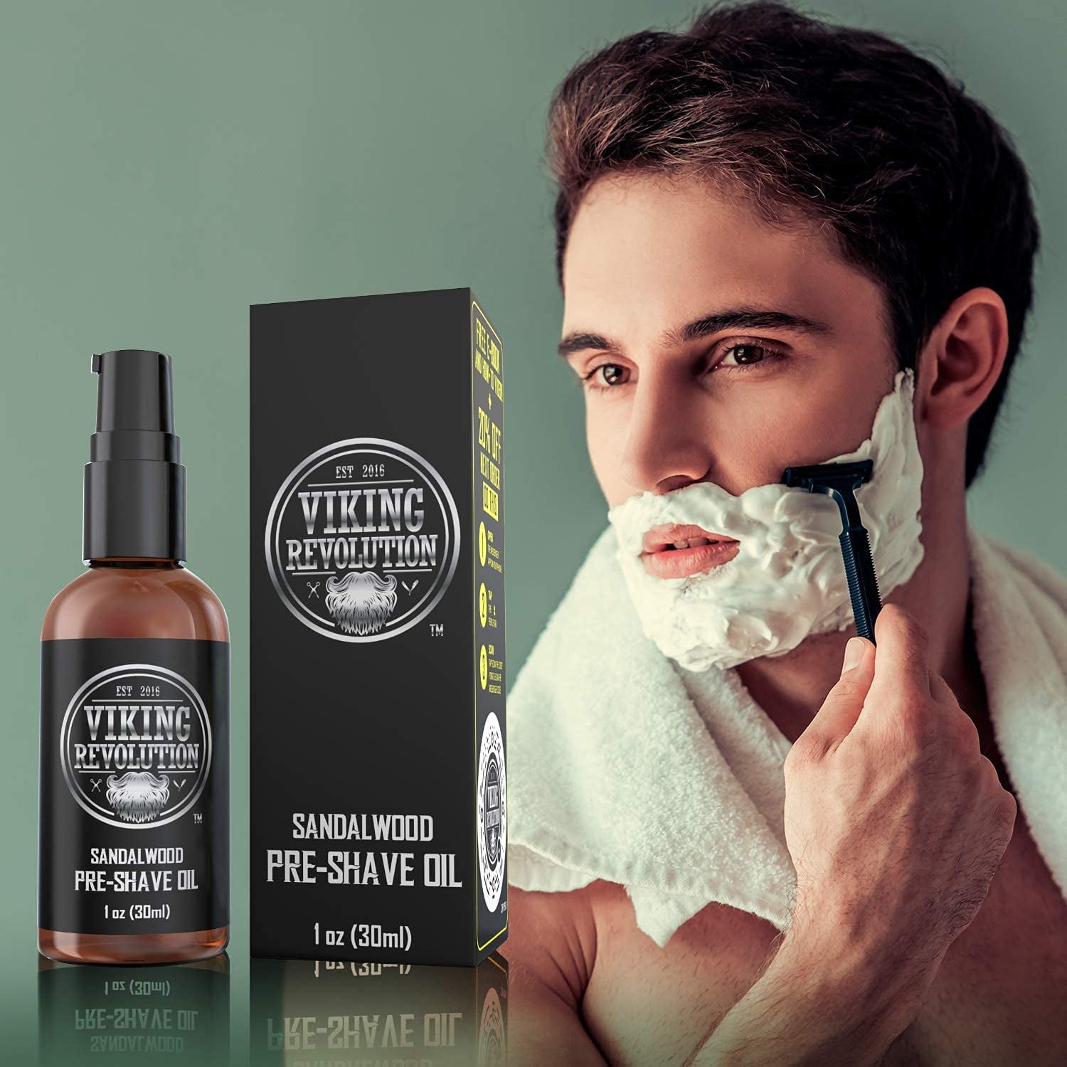 Viking Revolution Pre Shave Oil for Men – Best Shaving Oil with ...