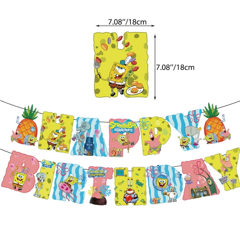Spongebob Birthday Banner