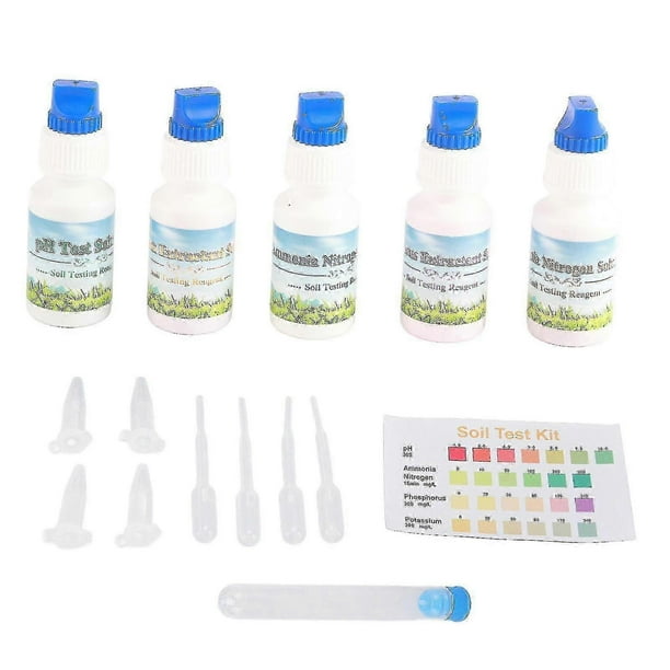 Soil Test Kit for Agriculture Gardening - Liquid Solution for Measuring ...