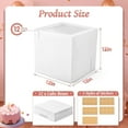 12Pcs Cake Boxes, 12x12x12 Inches Tall Cake Boxes with Window, White ...