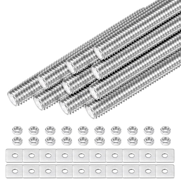 CERPXFF-8Pcs Fully Threaded Rod, M4-0.7 Thread Pitch 250mm Length ...