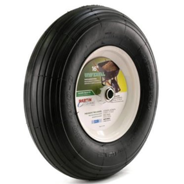MARTIN Wheel 408TTRIB31 Wheelbarrow Wheel with Universal Hub, 16 in Dia ...