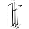 4 Way Clothing Display Rack with Straight Arms 4 Way Adjustable ...