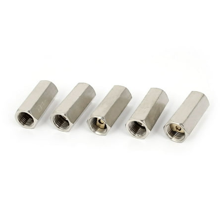 5Pcs 1/4BSP Female Threaded Hexagon Full Port Non-return One-Way Check ...