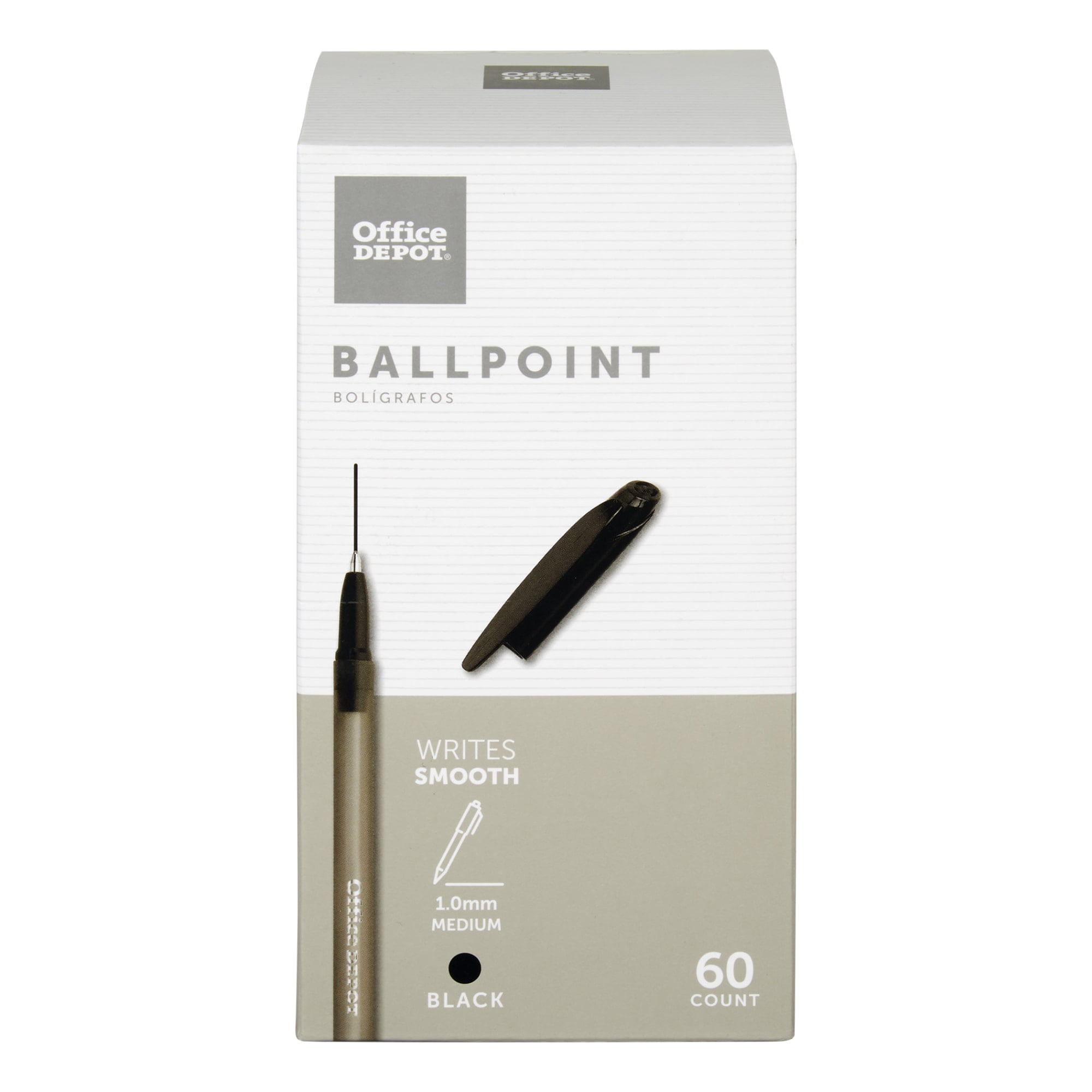 Office Depot® Brand Ballpoint Stick Pens, Medium Point, 1.0 mm, Black ...