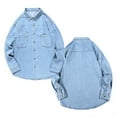 Button Up Shirts for Men Denim Long Sleeve Spring Shirt Lightweight ...
