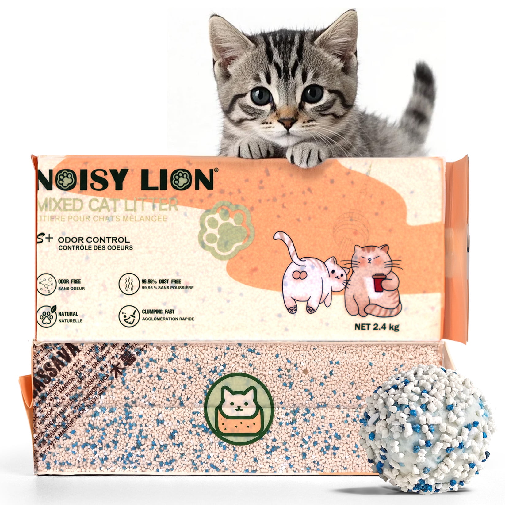 Click here for Noisy Lion Cassava Cat Litter  4.8 Kg (2 Packs) -... prices