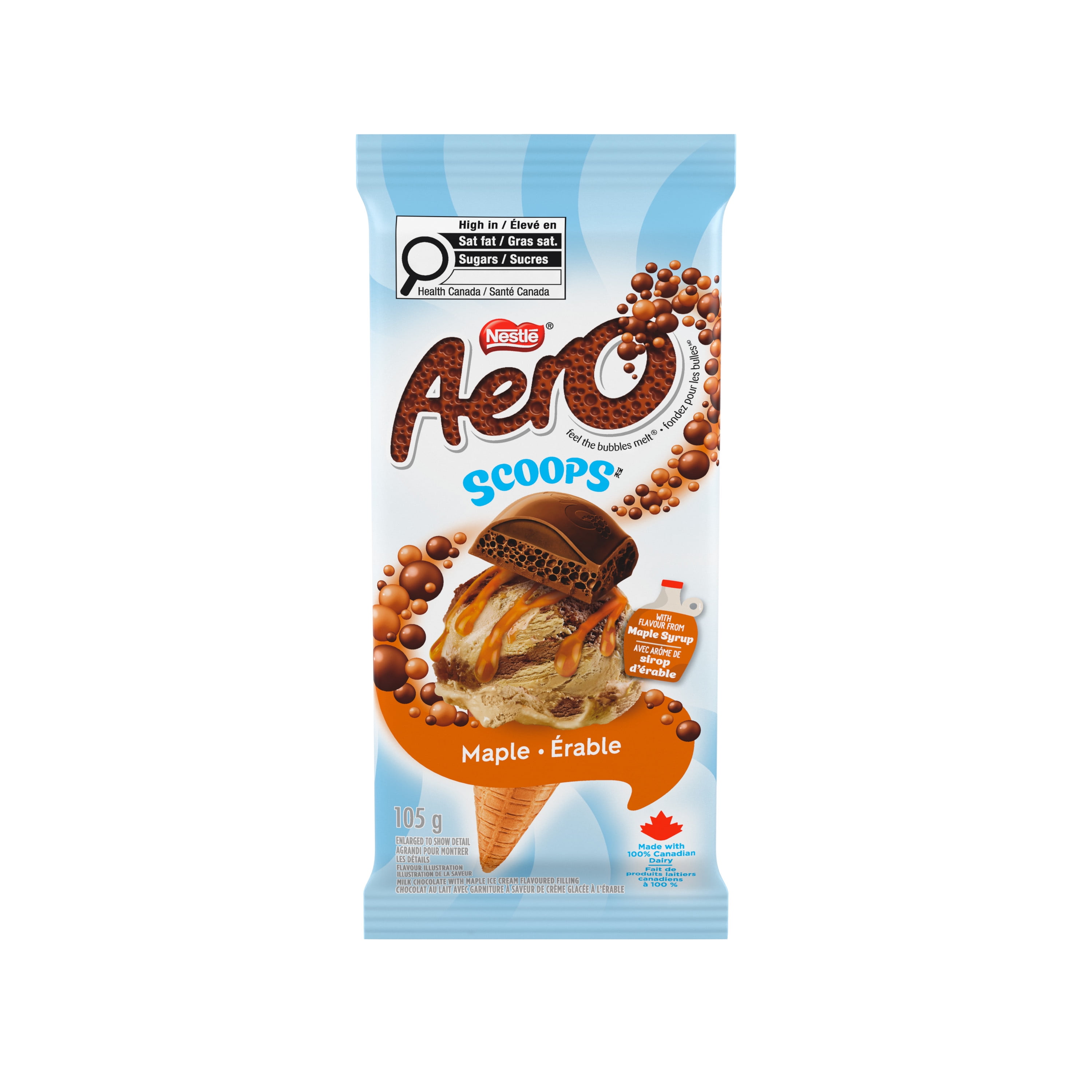 Aero SCOOPS Maple, Milk Chocolate, Maple Ice Cream Flavoured Filling ...