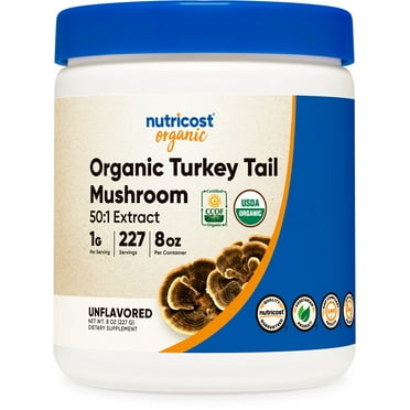 BulkSupplements Turkey Tail Mushroom Extract Powder 250g - 1g Per ...