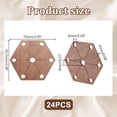 24Pcs Wood Tool for Knitting Loom Accessories Camel 7.5x6.55x0.2cm Hole ...