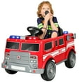 Free Shipping! Ride on Fire Truck, 12V Powered Car Toys for Kids w ...