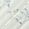 No. 918 Margot Botanical Print Sheer Rod Pocket Curtain Panel, 50"W X ...
