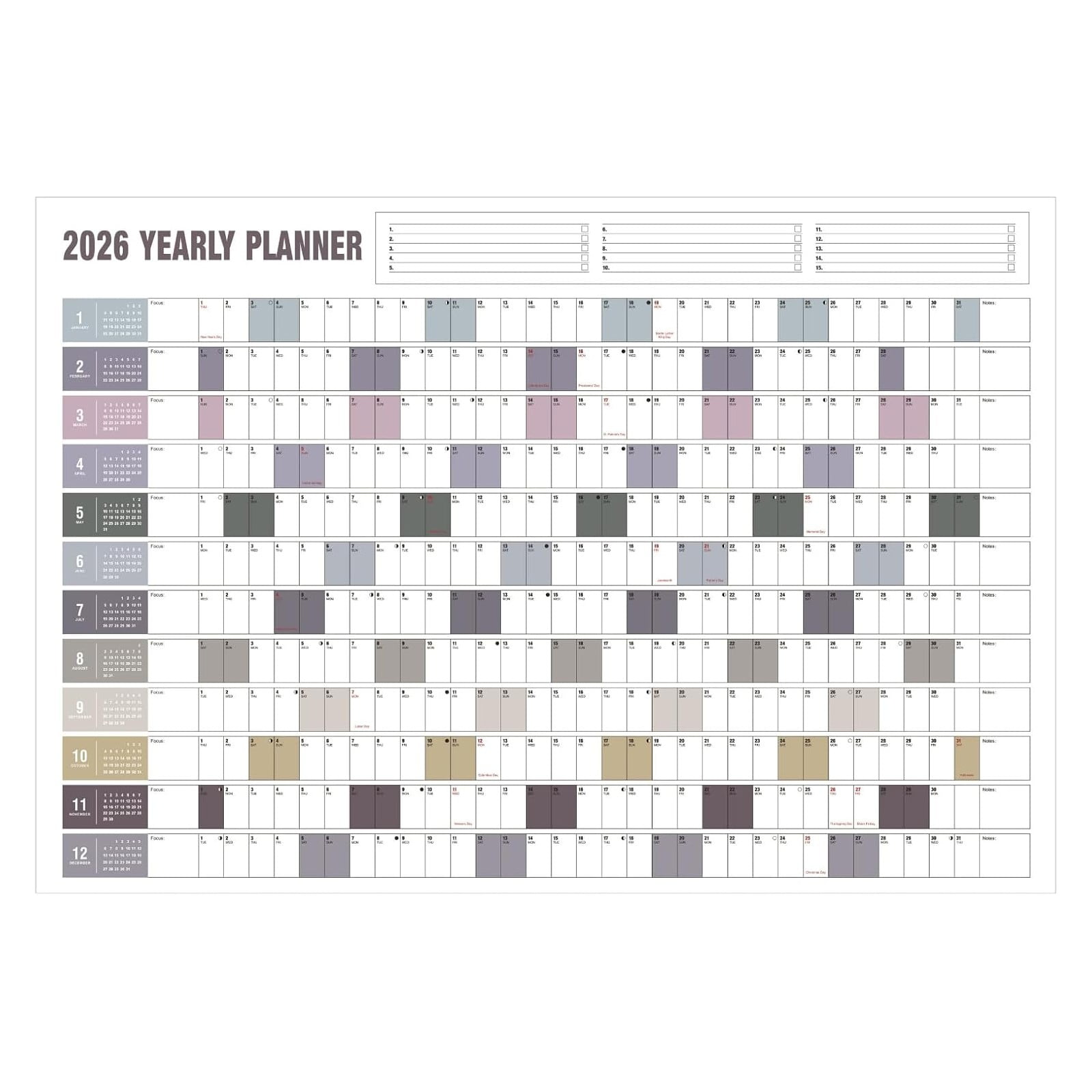 Click here for Maple Nest Christmas Gifts Yearly Wall Calendar Fu... prices