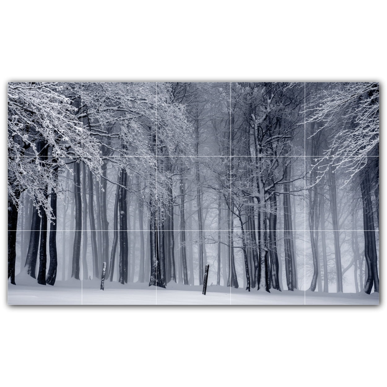 Picture-Tiles.com: Trees Ceramic Tile Wall Mural WAL501037-53XL. 60"W x ...
