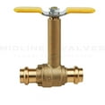 Midline Valve 752234R Premium Brass Press Ball Valve, Long Bonnet with ...