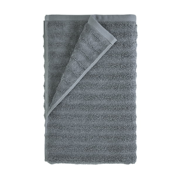 Mainstays Performance Textured Bath Towel, 54" x 30", Grey - Walmart.com