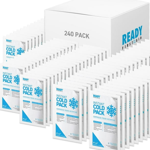 Instant Cold Pack, XL Ice Packs (9" x 6") - Ready First Aid, Provides ...