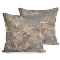 Beige Brown Copper Rust Pillow Covers Set of 2, Abstract Vintage ...