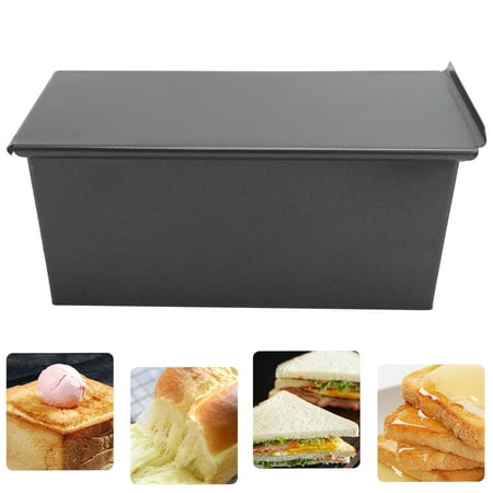 Fosa Black Non-Stick Toasts Box Carbon Steel Cake Bread Loaf Baking ...
