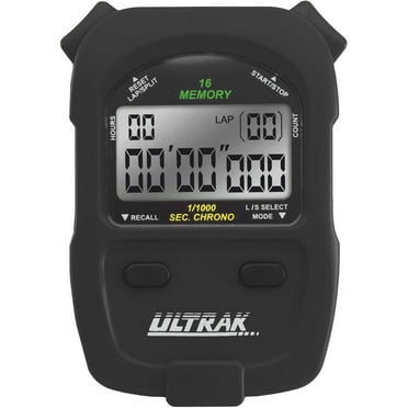 Ultrak 485 - 60 Lap Dual Split Memory Stopwatch Timer with Three Line ...