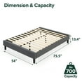Zinus Curtis 13" Upholstered Platform Bed Frame, No Box Spring Needed ...