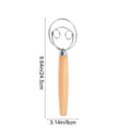 13-Inch Danish Dough Whisk - Stainless Steel Wooden Whisk with Dough ...