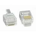 STAR- 100 Pcs Rj12 (6P6C) Telephone Line Plug Connector Stranded Round ...