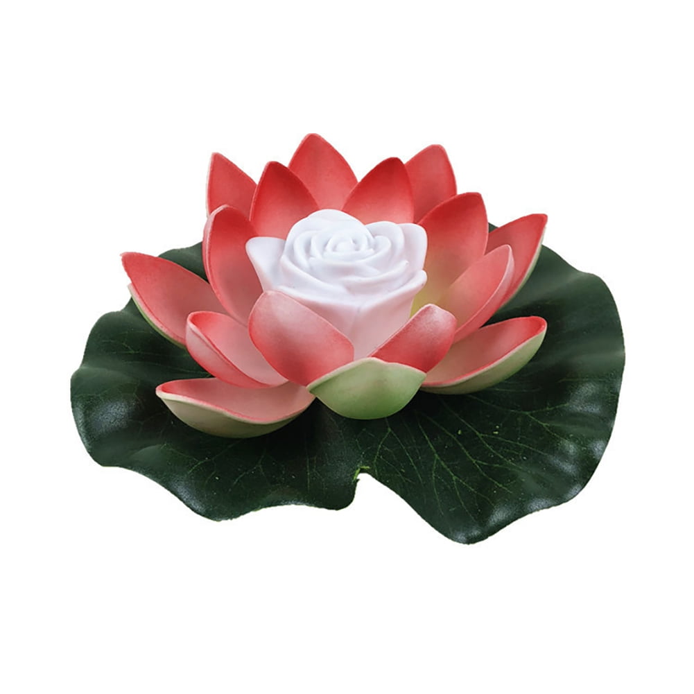 18/28cm Artificial Lotus Flower with LED - Floating Floral Lamp for ...