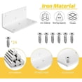 8 PCS Iron 4 Inch L Right Angle Bracket with Screws, 4" x 2" x 2" Metal ...