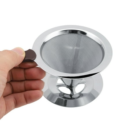 Sonew Stainless Steel Coffee Filter Reusable Double Layer Brew Dripper ...