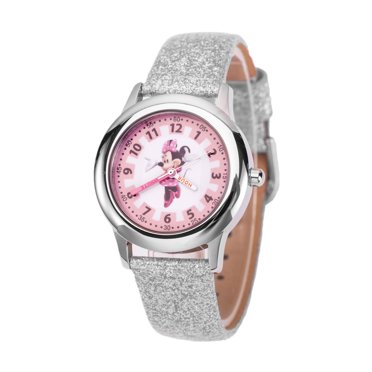 Descendants 2 Mal Tween Girls' Stainless Steel Watch, Purple Glitter ...