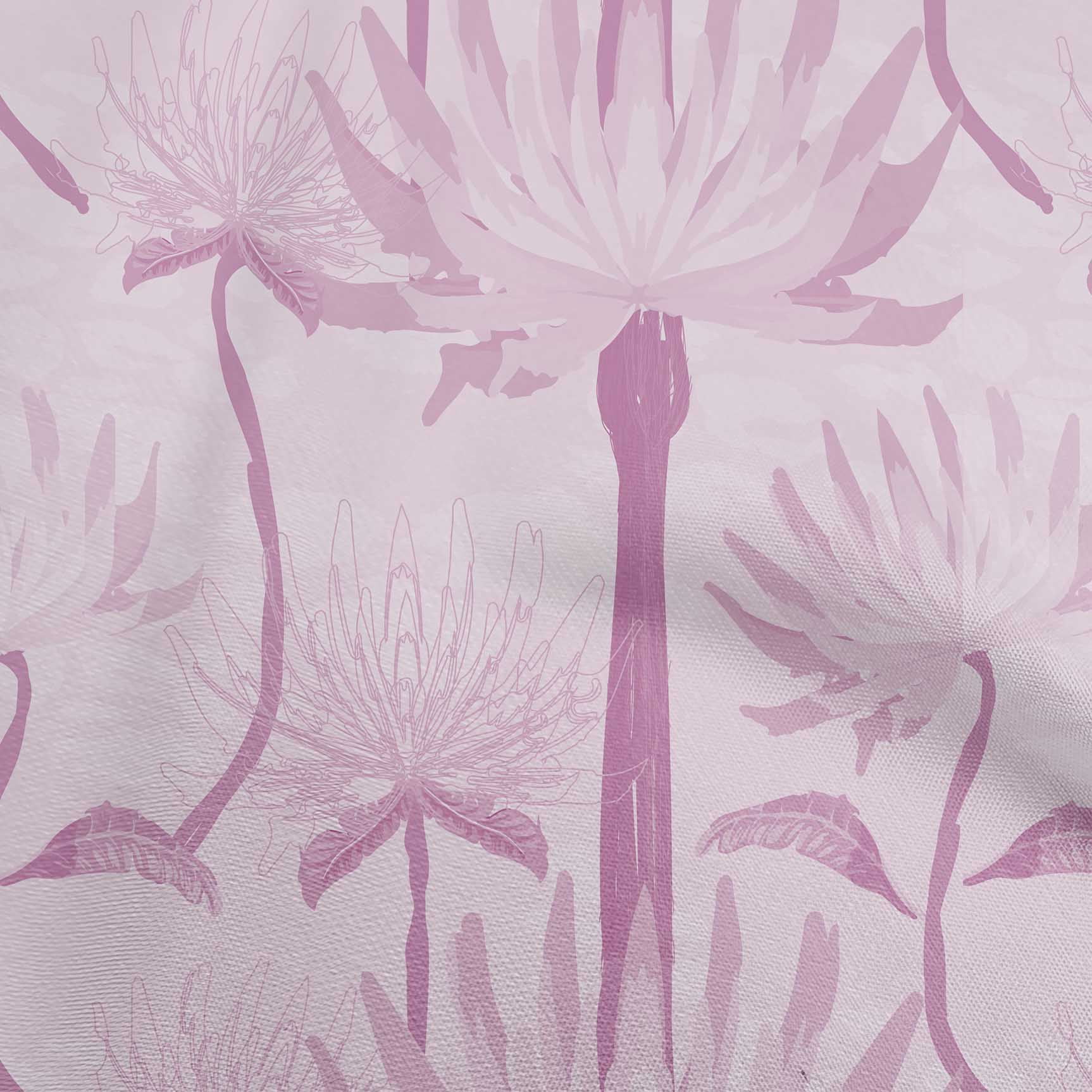 oneOone Georgette Viscose Light Pink Fabric Tropical Plants Diy ...